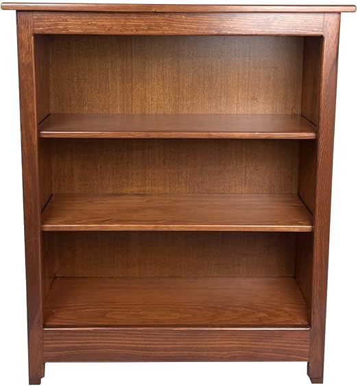 Amazon.com: Peaceful Classics 3 Tier Bookcase, Adjustable Wooden Book ...