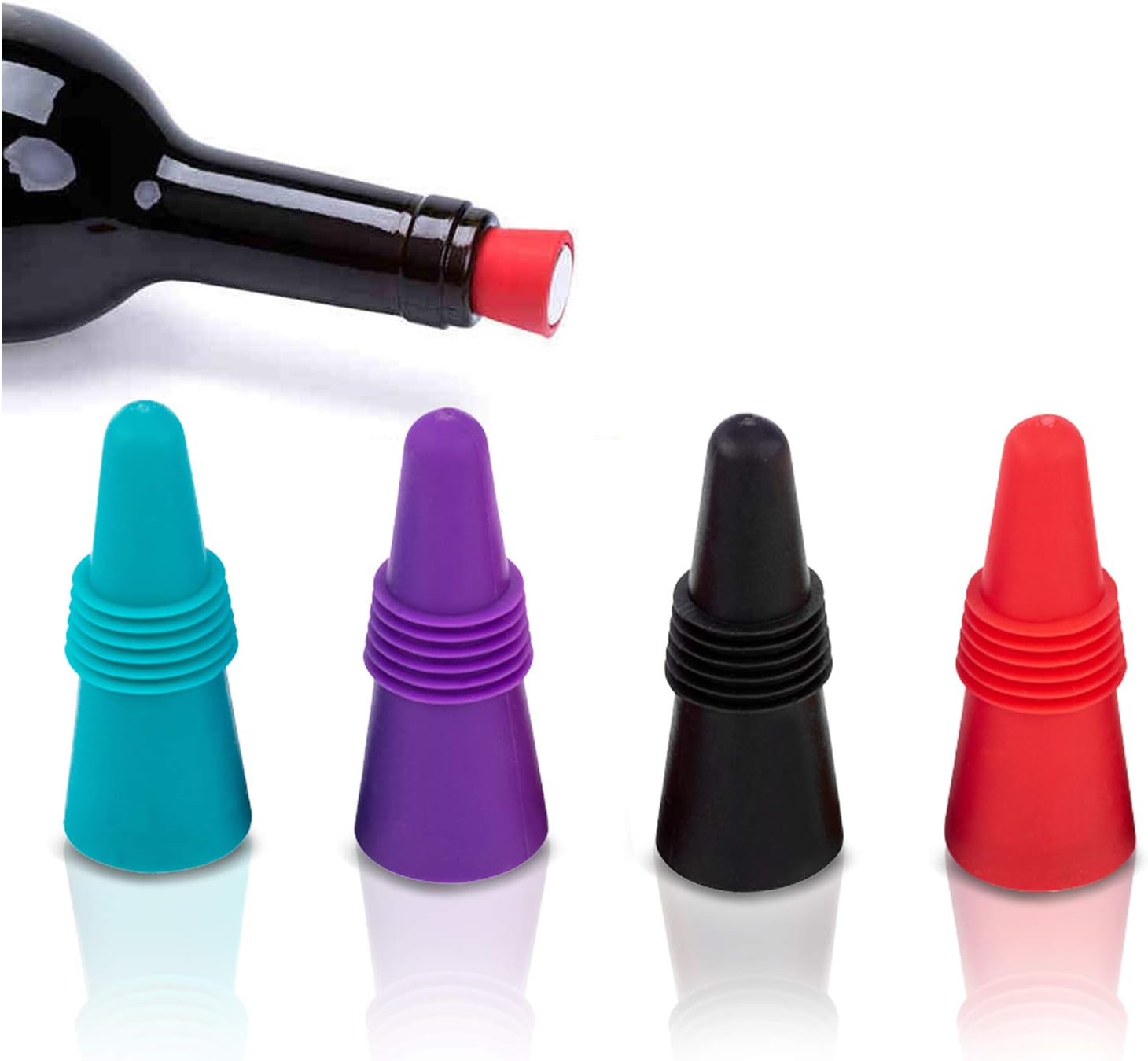 Amazon.com: Rabbit Wine Bottle Stoppers, Set of 2, Assorted ...