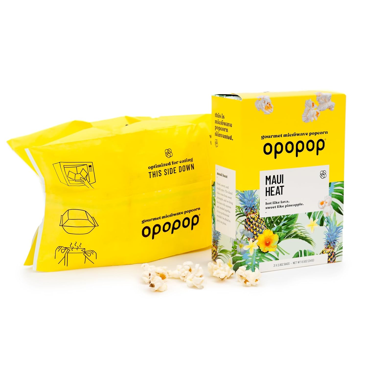 Amazon.com: Opopop Traditional Microwave Popcorn - Maui Heat 9-Pack ...