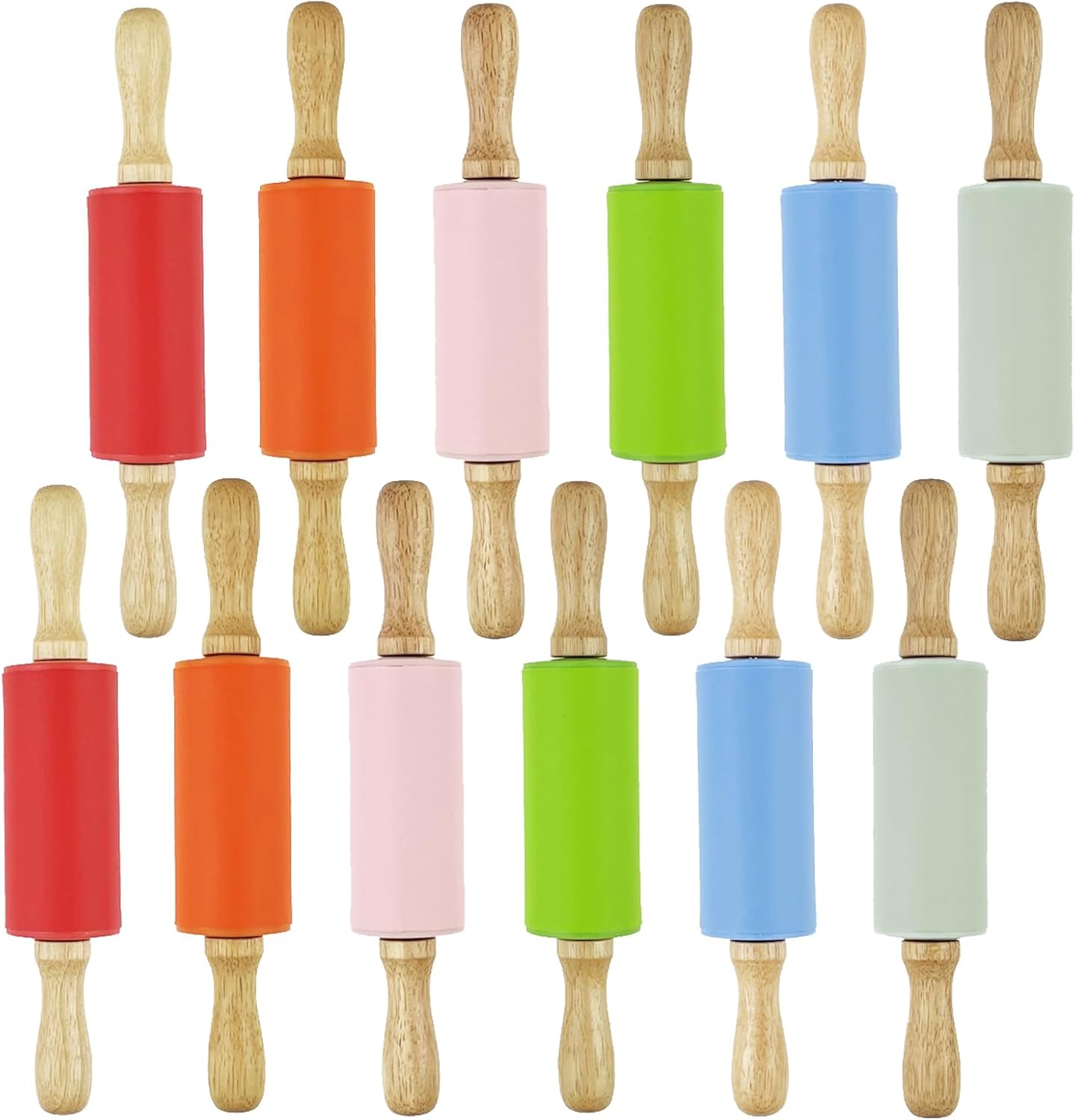 Amazon.com: Kasteco 12 Pack Mini Small Rolling Pin for Kids, 9 Inch ...