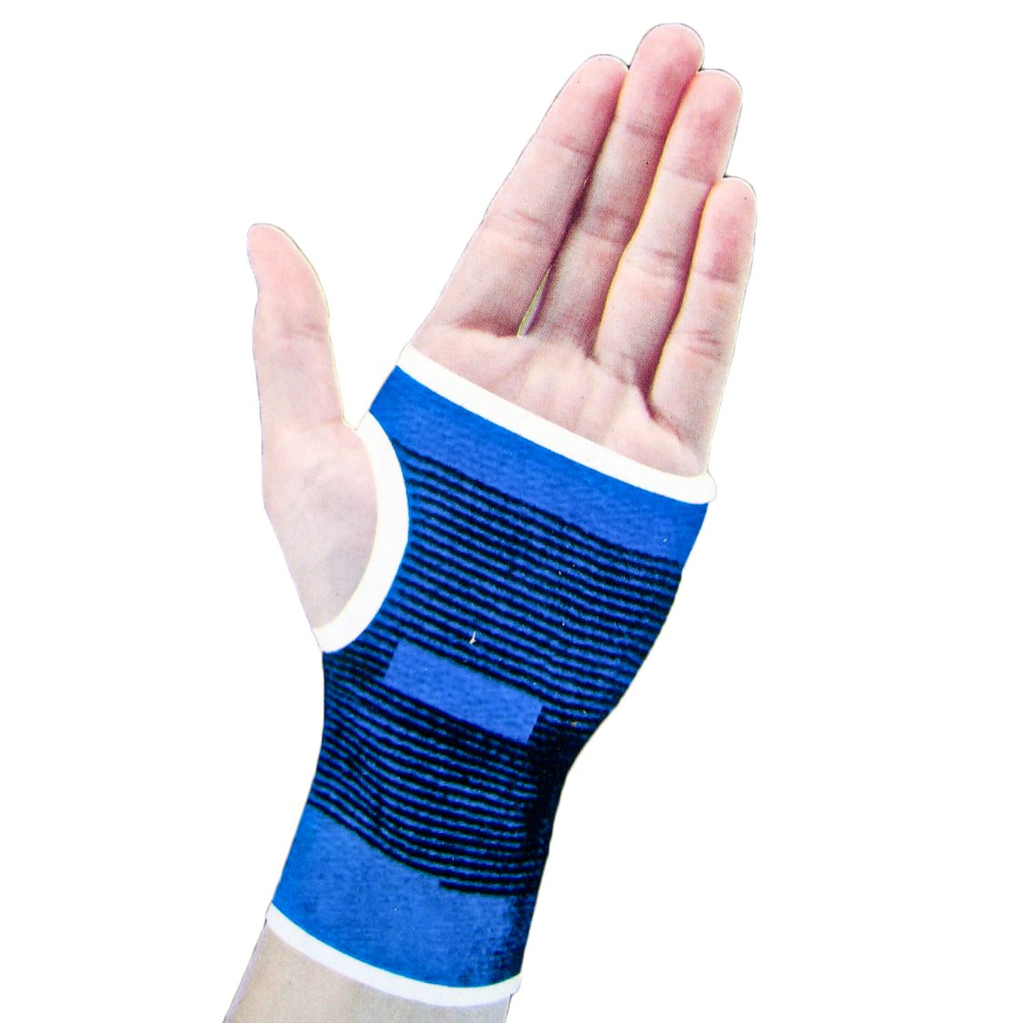 Blue Elasticated Hand Palm Wrist Glove Joint Muscle Support Guard Brace ...