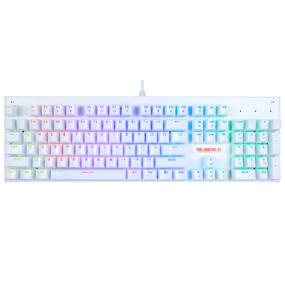 1stplayer Fire Dancing K3 Rgb Led Backlit Mechanical Gaming Keyboard ...