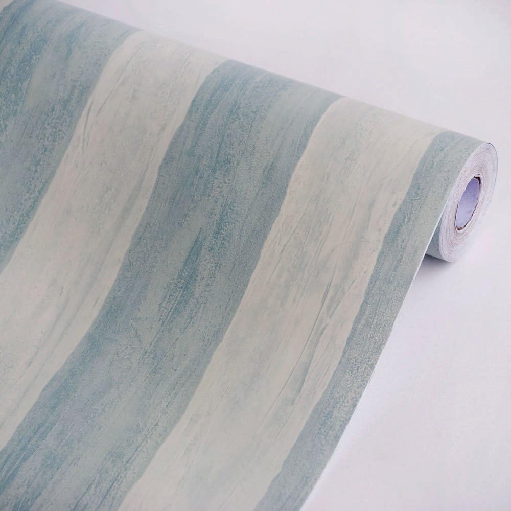 Light Blue Stripes - Vinyl Self-Adhesive Wallpaper Prepasted Wall ...
