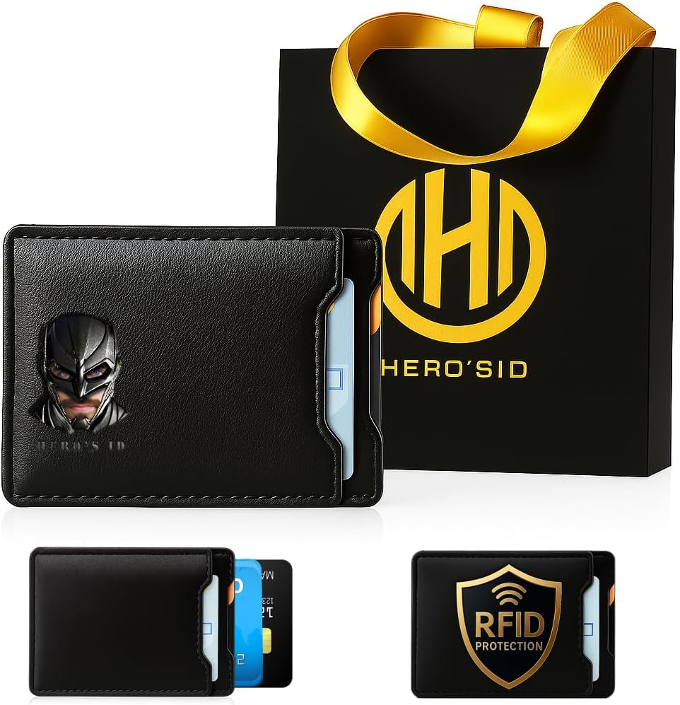 Amazon.com: HERO'S ID Leather Bat Wallet for Men - Unisex Adults ...