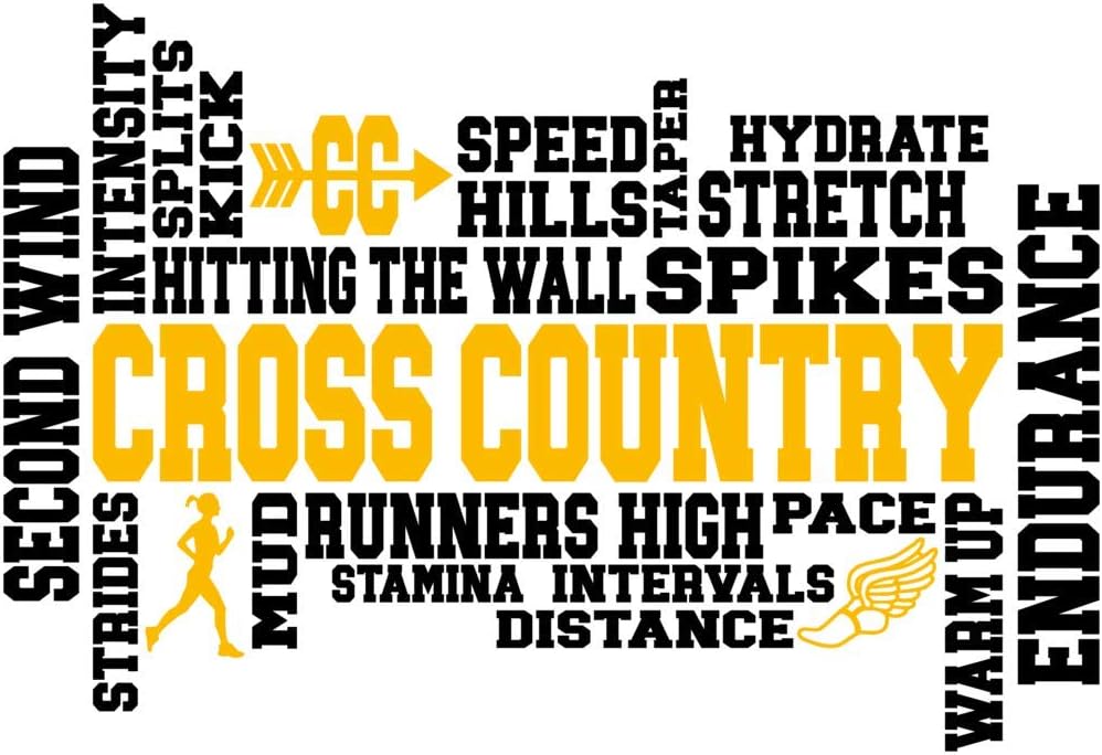 Amazon.com: Cross Country School Sports - White - 5" Wide Decal Laptop ...