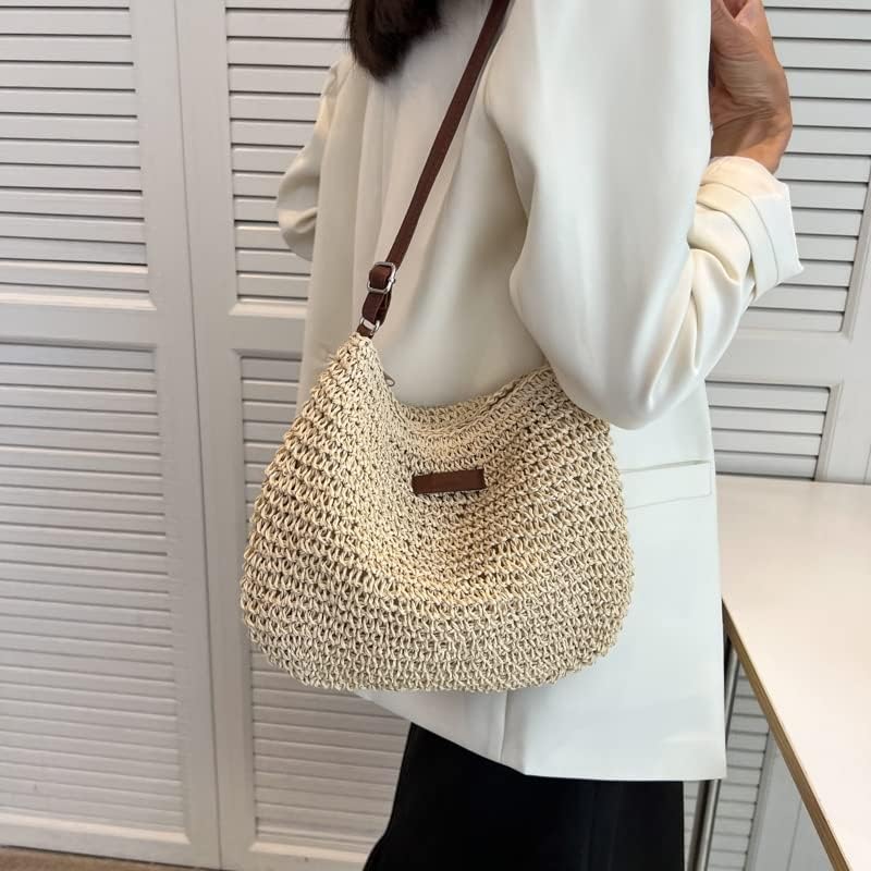 VONGAZ Stroh Tasche Strohtasche Strohsack Strandtaschen Frauen Handmade ...