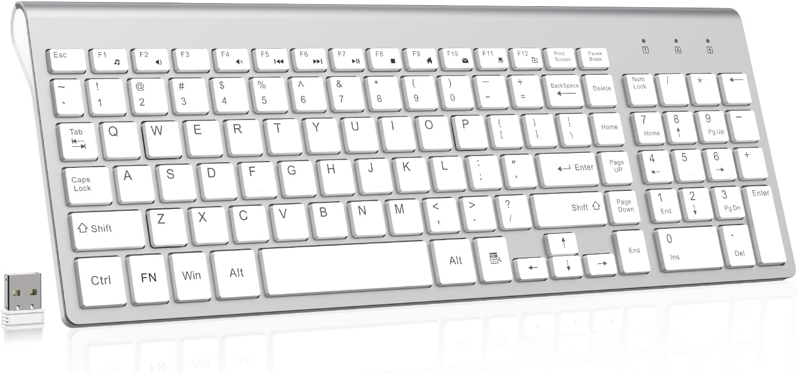 Amazon.in: Buy cimetech Wireless Keyboard, 2.4G Ultra-Thin Ergonomic ...