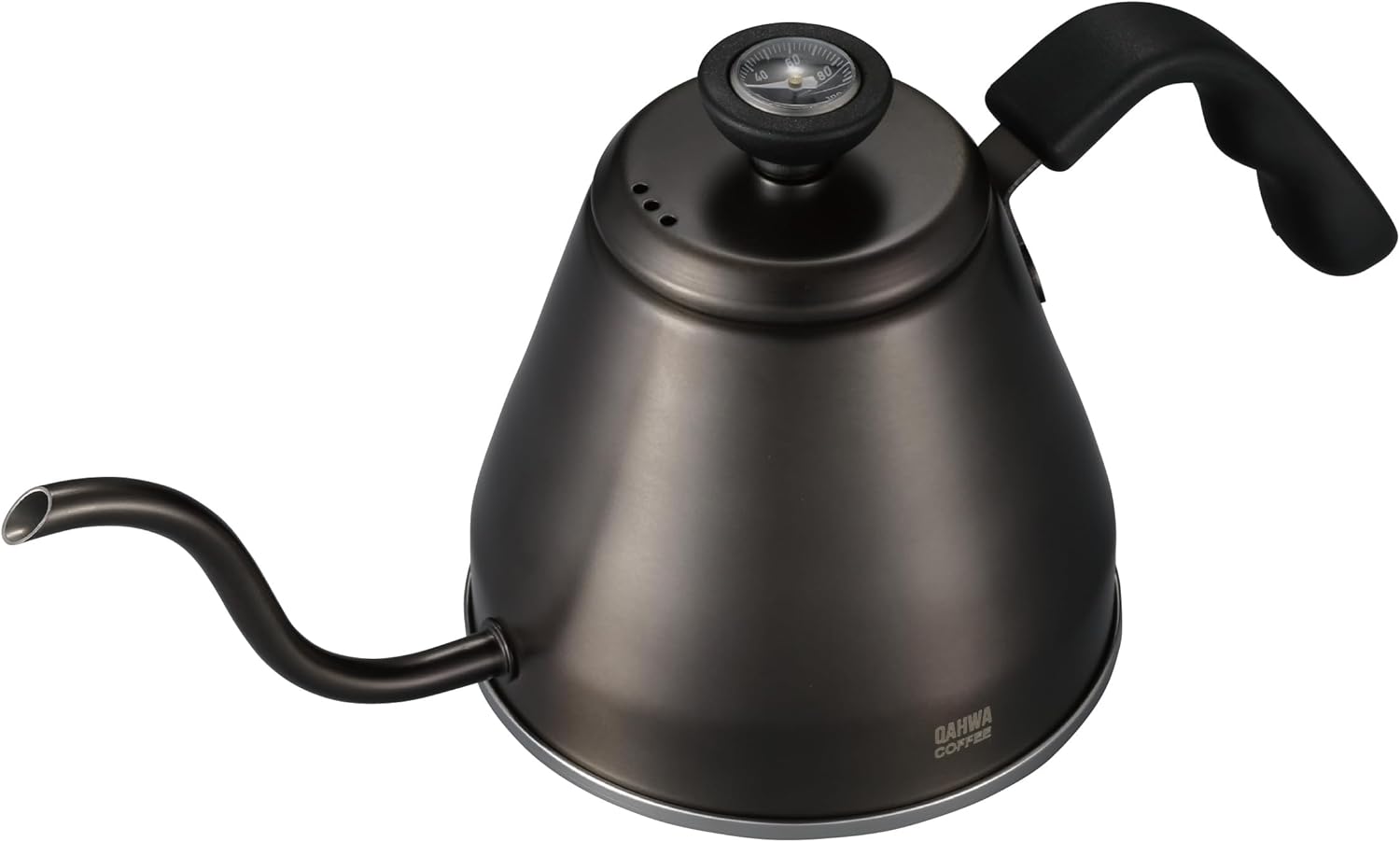 Amazon｜QAHWA(カフア) コーヒーポット 1.2L グラファイトグレー 樹脂製ハンドル 細口タイプ 温度計付き ドリップケトル シービージャパン｜コーヒーサーバー オンライン通販