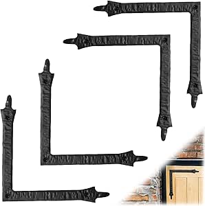 Amazon.com: 4 Pack 5.5 Inch Metal L Bracket for Furniture - Black - Handmade Decorative Steel ...