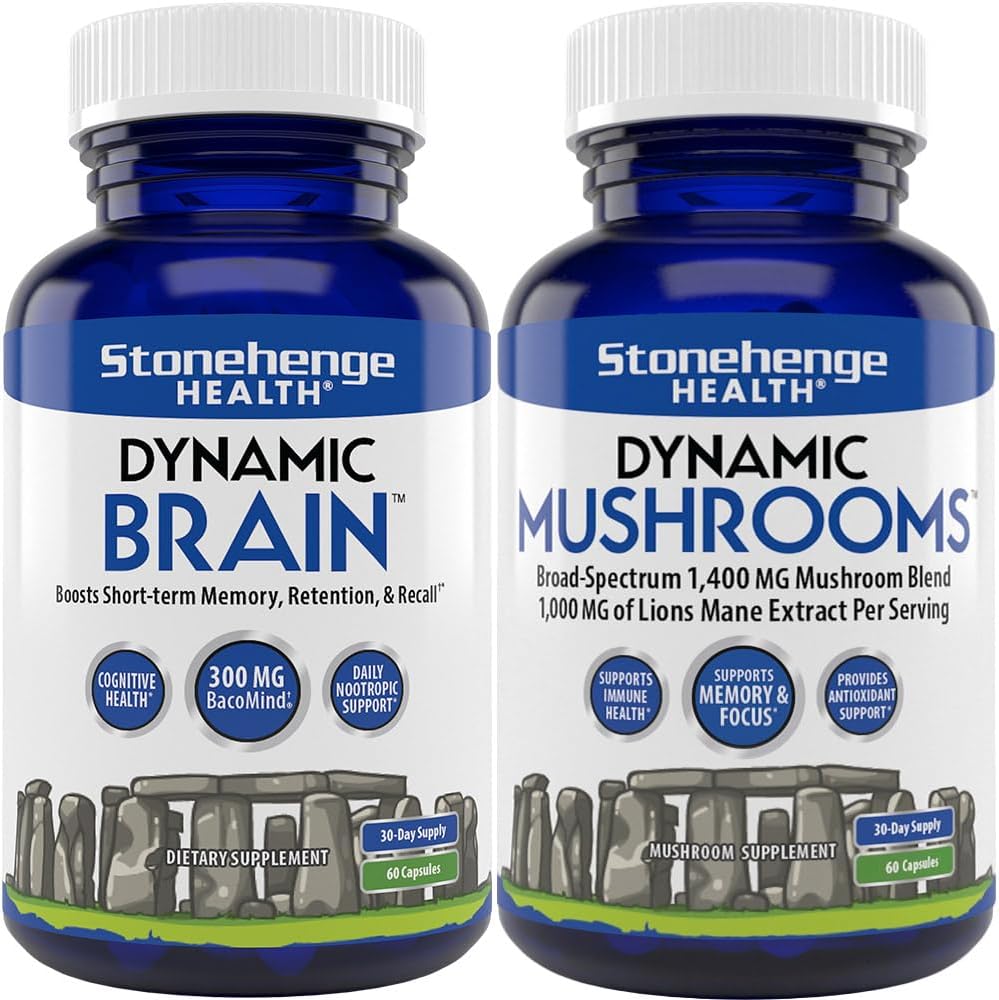 Amazon.com: Stonehenge Health Dynamic Brain + Dynamic Mushrooms Bundle ...