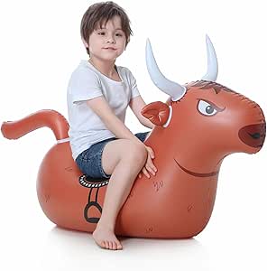 Amazon.com: BravoStar Inflatable Bull Float for Kids Blow Up Fun Ride ...