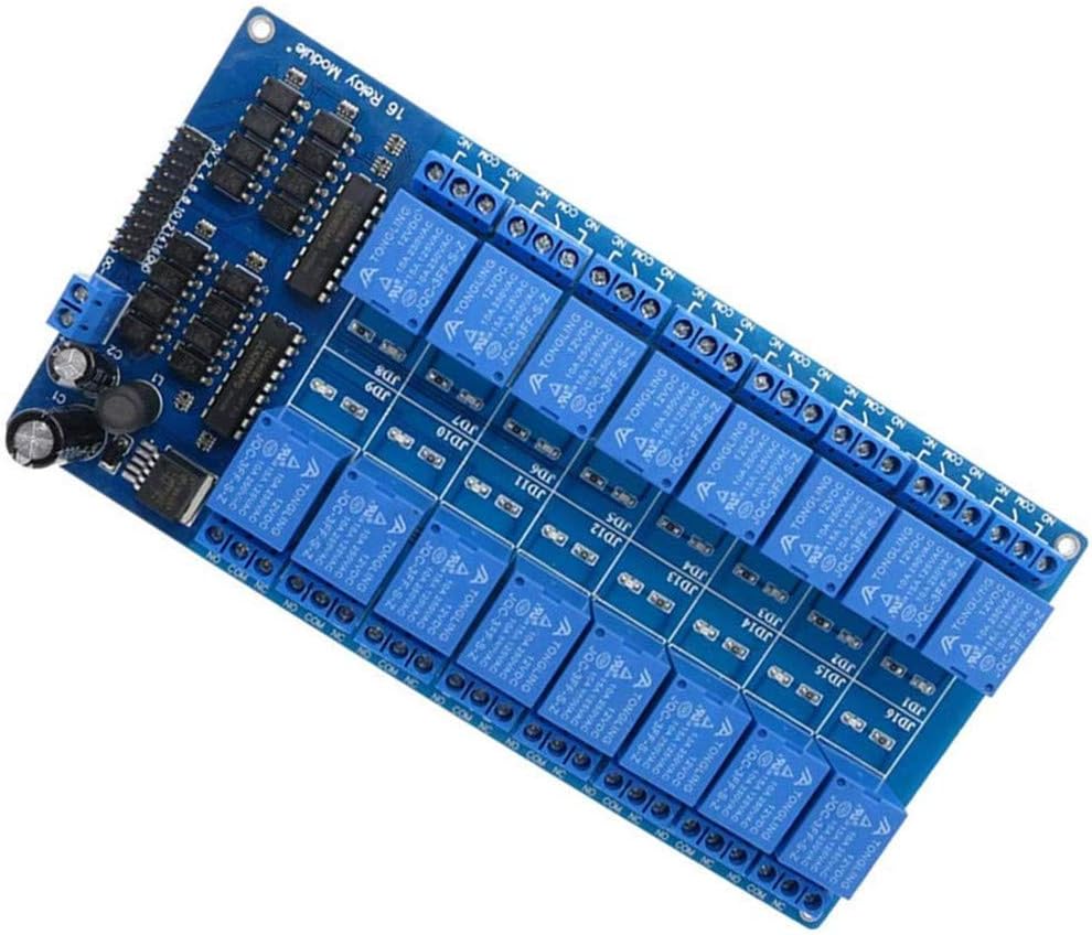 Amazon.com: ACEIRMC 12V 16-Channel Relay Interface Board Module Optocoupler LED LM2576 Power for ...