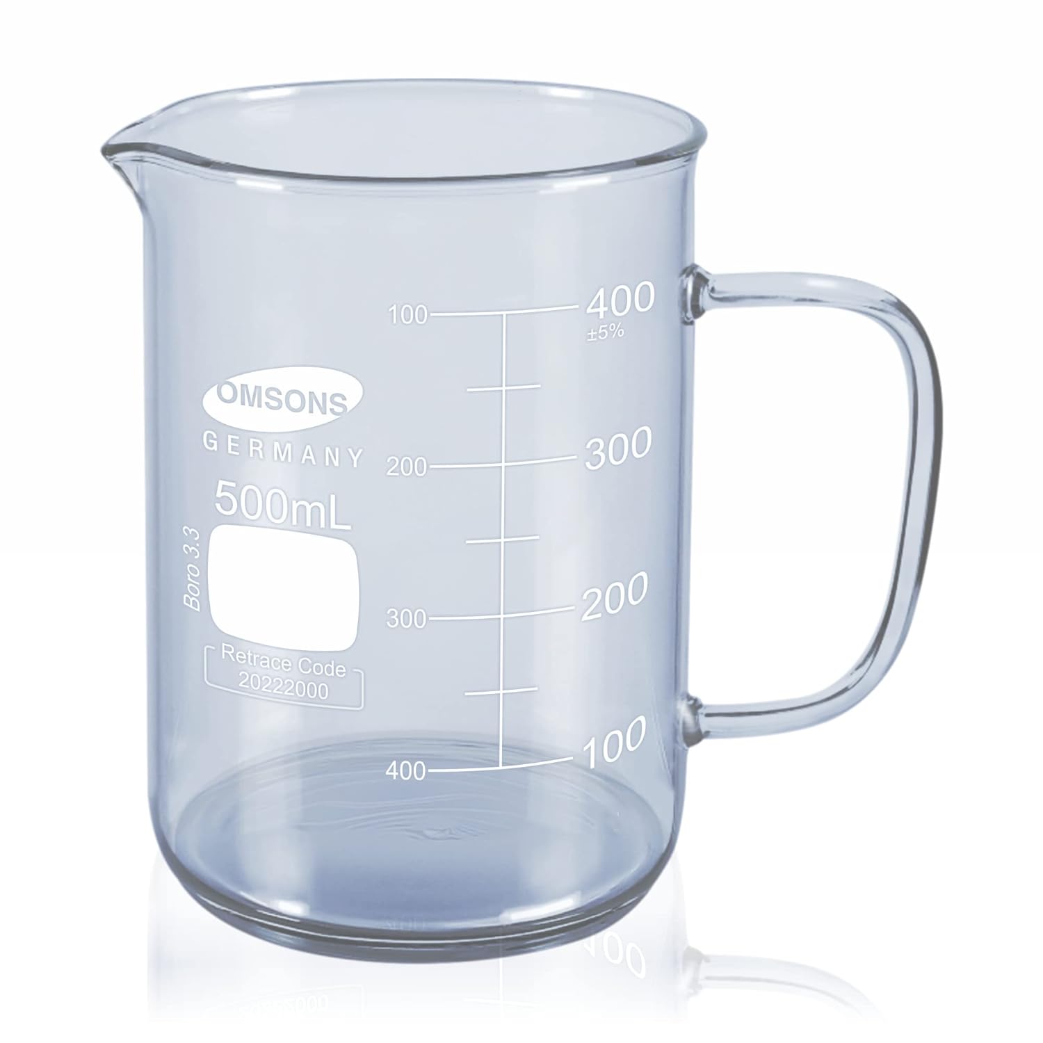 Omsons Glassware | Beakers with Handle | Made oF Borosilicate 3.3 Glass ...