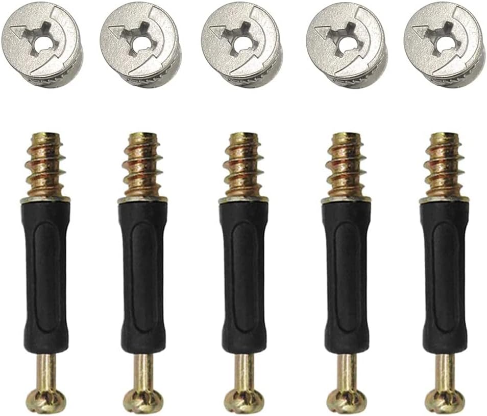 Bestgle 50 Sets Furniture Connecting Cam Lock Fittings with Dowel, Cam ...
