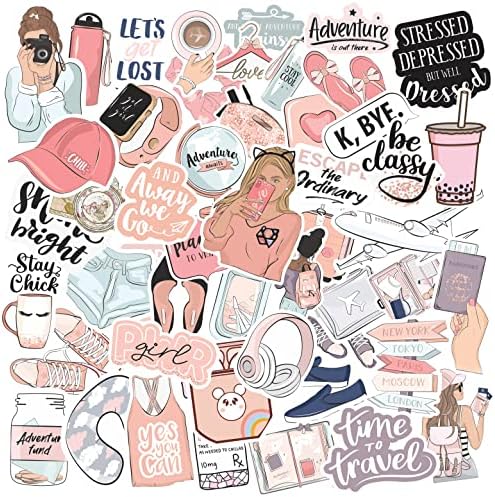 Pack of 60 Black & White Aesthetic Sticker for Laptop, Journal, Guitar ...