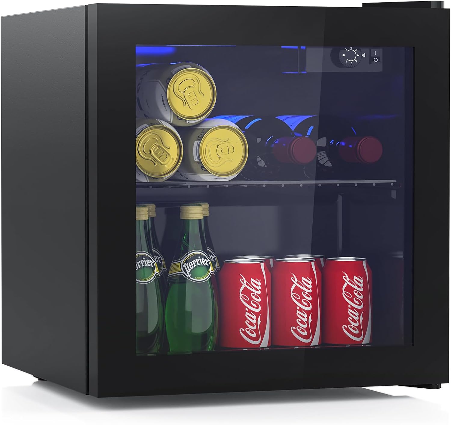 Advwin 36L Mini Bar Fridge Glass Door Mini Refrigerator Black : Amazon ...
