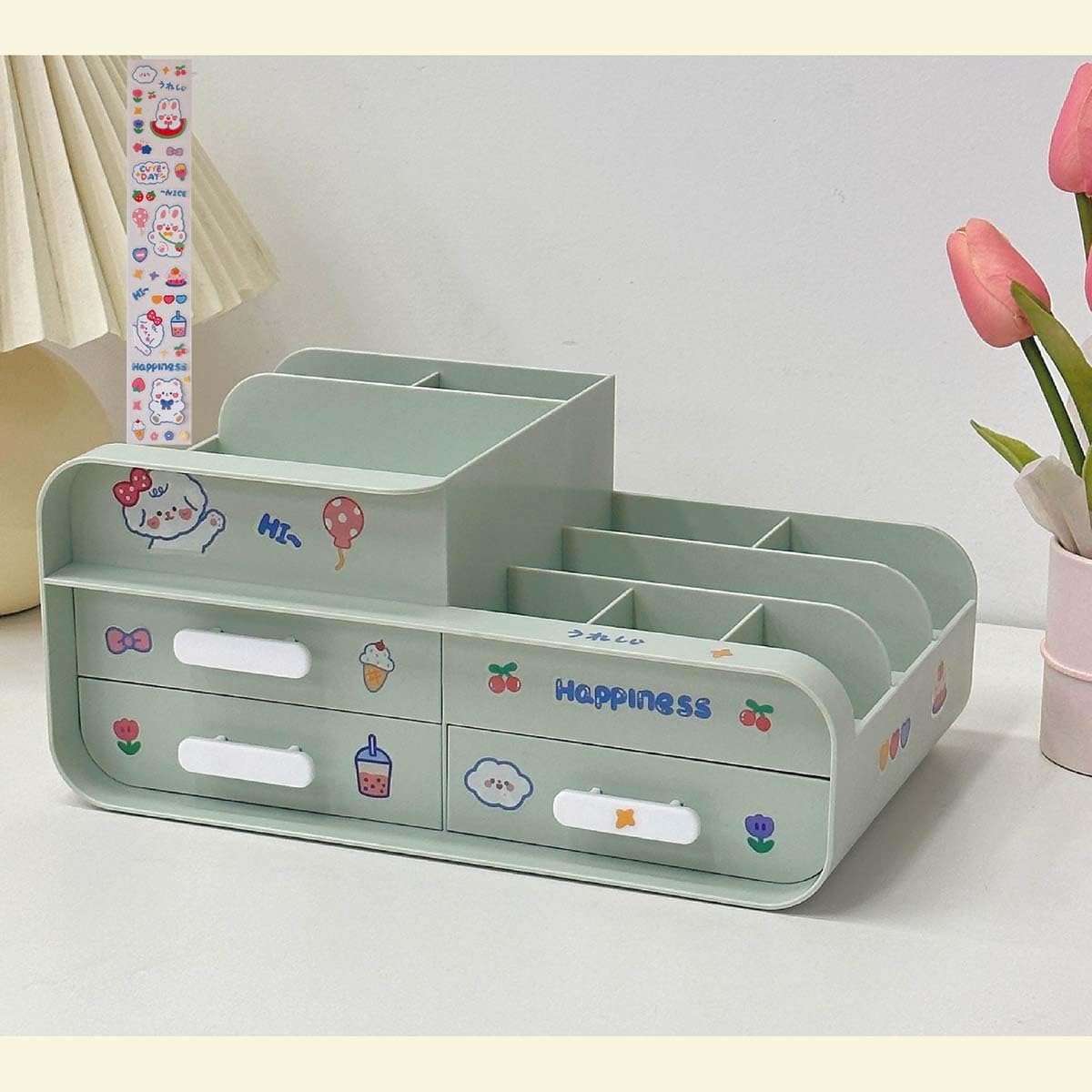 Amazon.com: Xapinu Kawaii Multifunctional Organizer Cute Office Desk ...