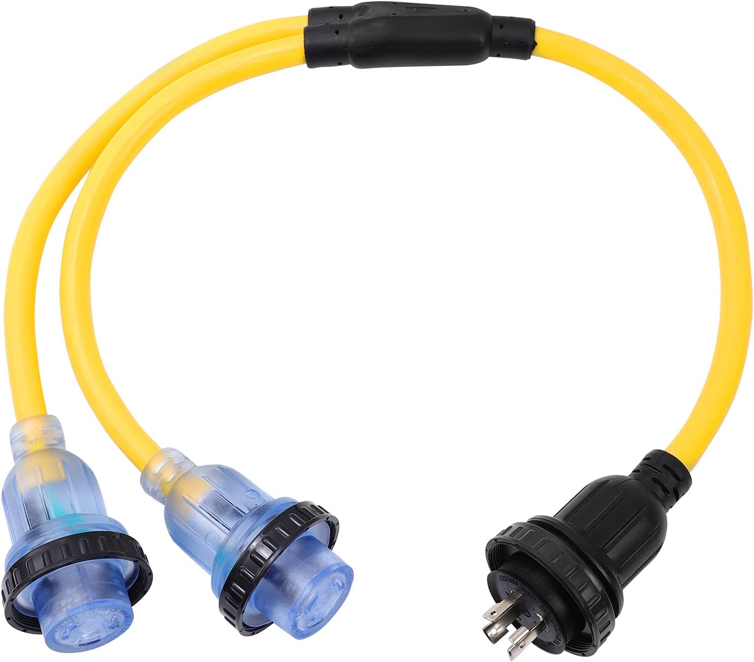 Amazon.com: ONETAK NEMA L5-30P to 2 Outlet L5-30R Y Splitter STW 3 Feet ...