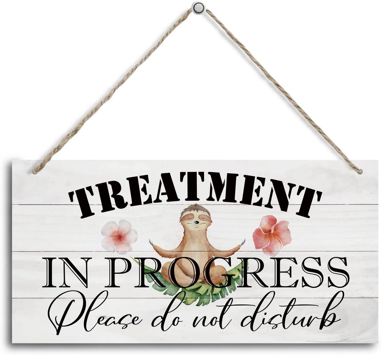 Amazon.com: Treatment in Progress Please Do Not Disturb Wood Decor Sign ...