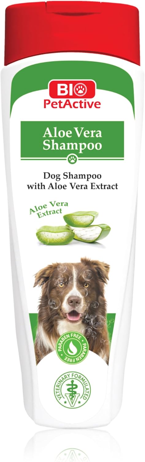 Bio PetActive Aloe Vera Dog Shampoo (400ml) Sensitive Dog Shampoo with ...