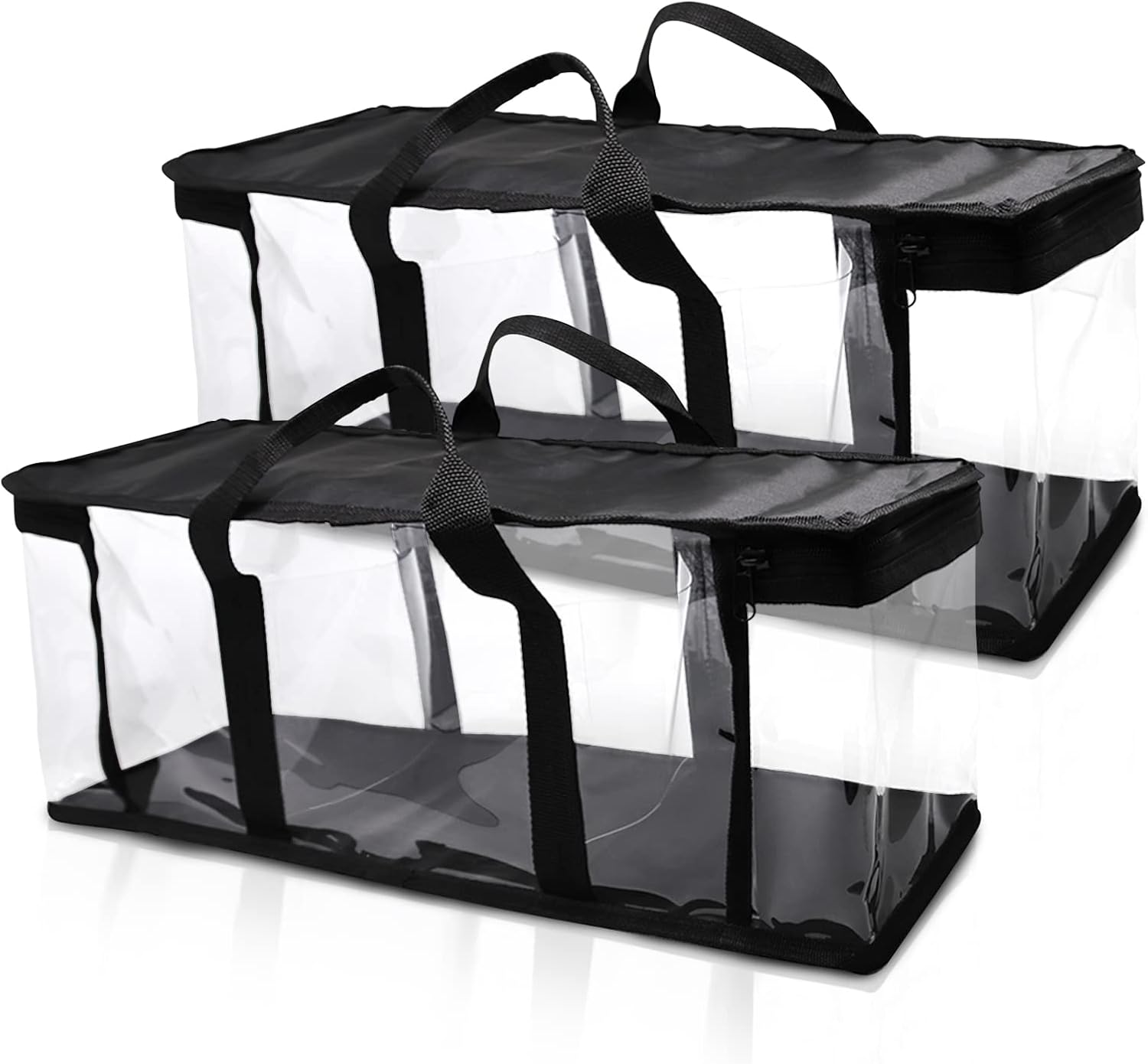 Amazon.com: 2 Pack CD Storage Bags Transparent PVC Media Storage ...