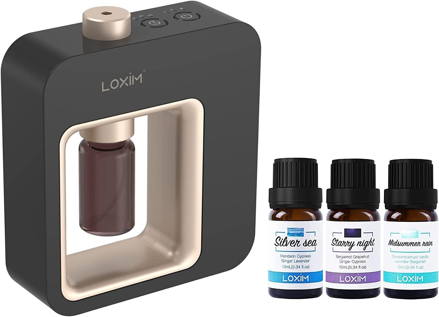 Amazon.com: LOXIM Pride Black Nebulizer Diffuser and Golden Bloom ...