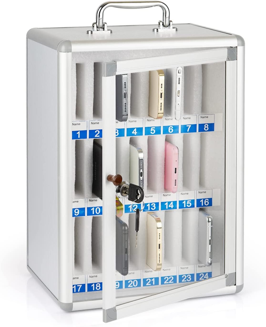 BETLEX Cell Phone Cabinet Locker Aluminum Alloy Pocket Chart Storage ...