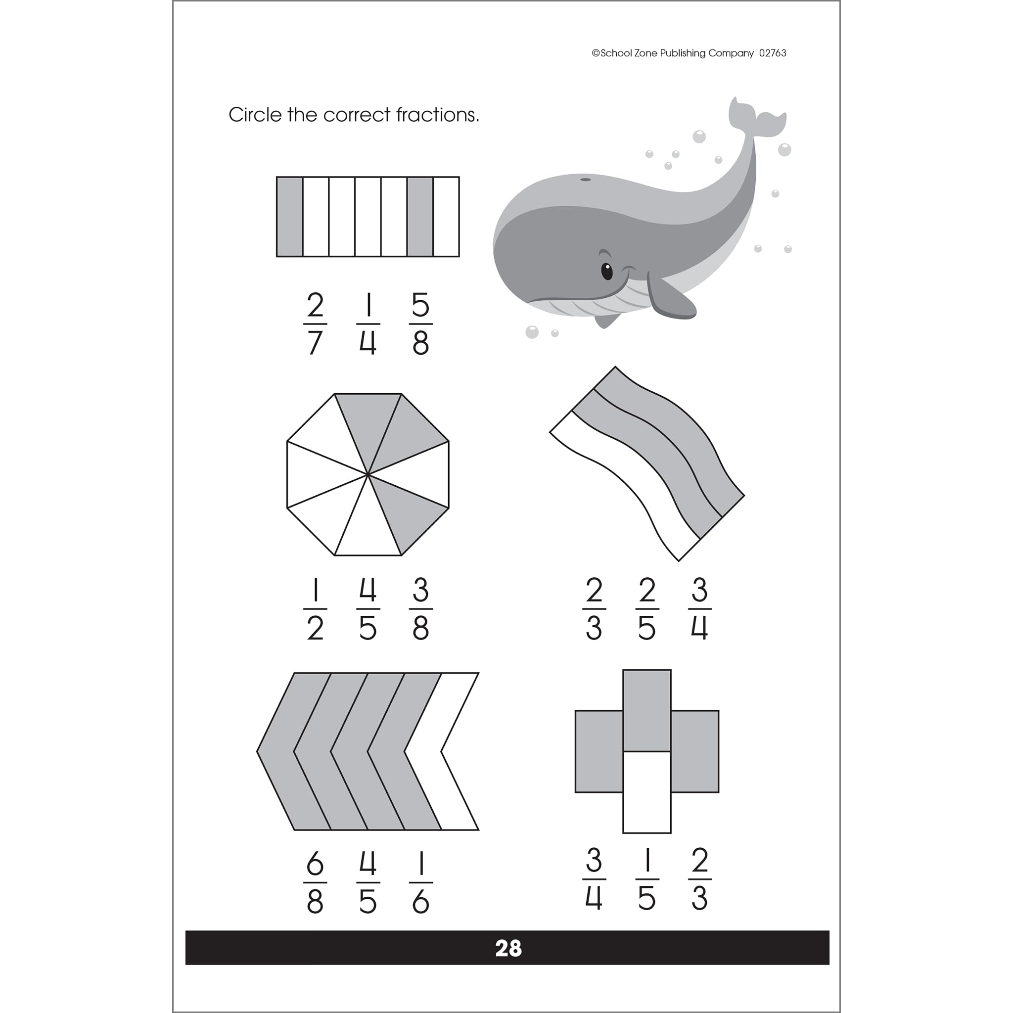 Snapklik.com : School Zone Make Fractions Workbook: 48 Pages, 1st Grade ...