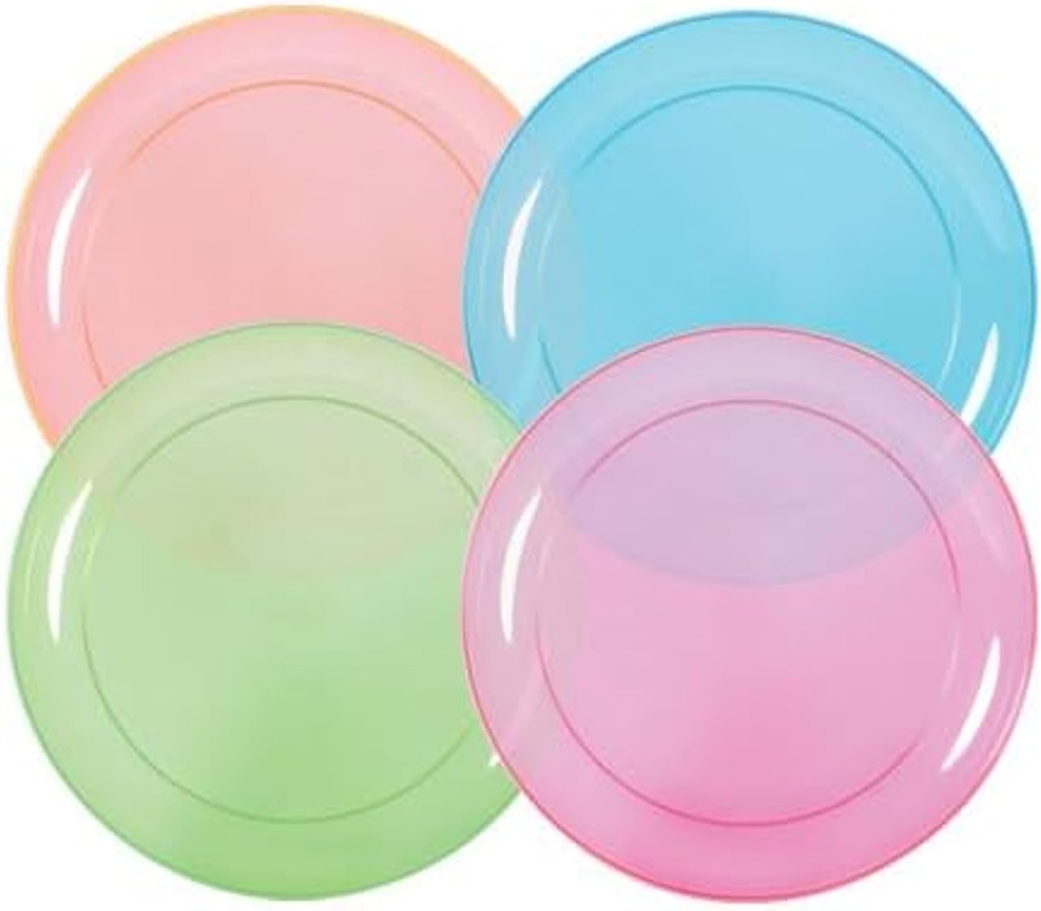 Amazon.com: Party Dimensions Neon Mix 6" Plates, Pack of 40 Assorted ...