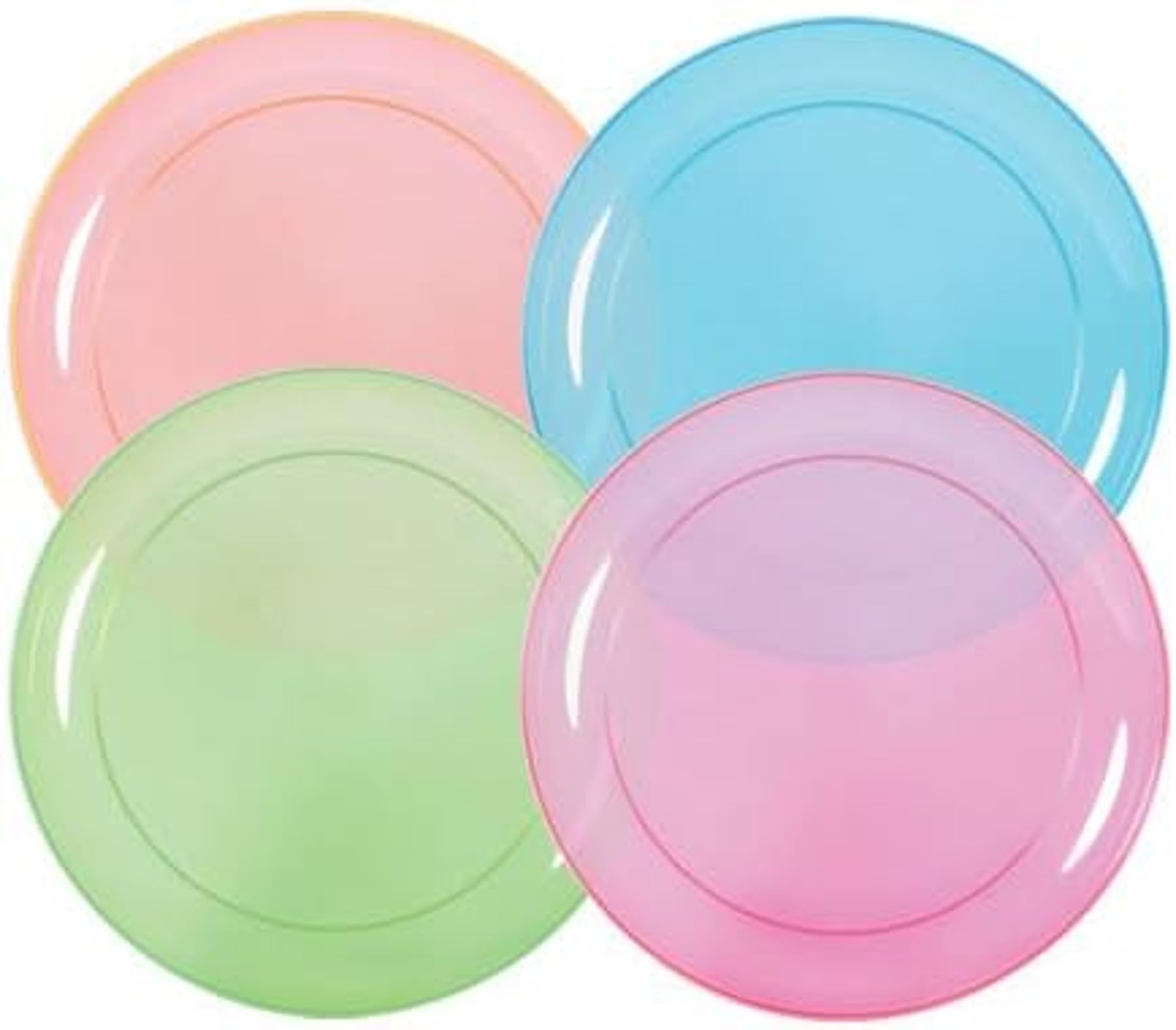 Amazon.com: Party Dimensions Neon Mix 6" Plates, Pack of 40 Assorted ...