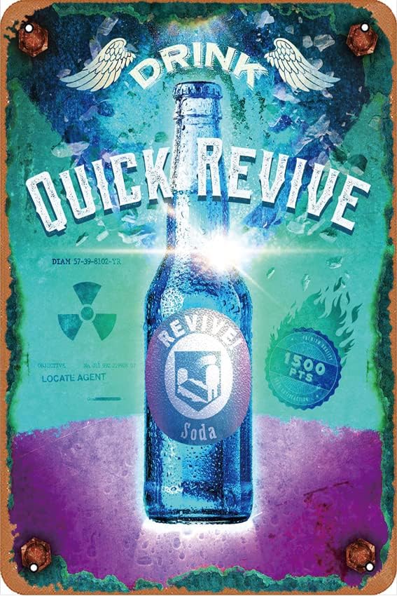 Amazon.com : Quick Revive Perk-a-Cola Metal Tin Signs 8 x 12 Decor ...
