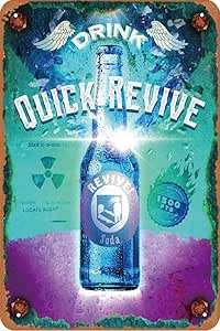 Amazon.com : Quick Revive Perk-a-Cola Metal Tin Signs 8 x 12 Decor ...