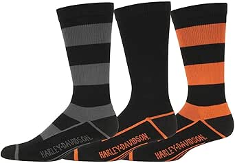 Amazon.com: Harley-Davidson Men's 3-Pack H-D Script Midcalf Socks Box ...