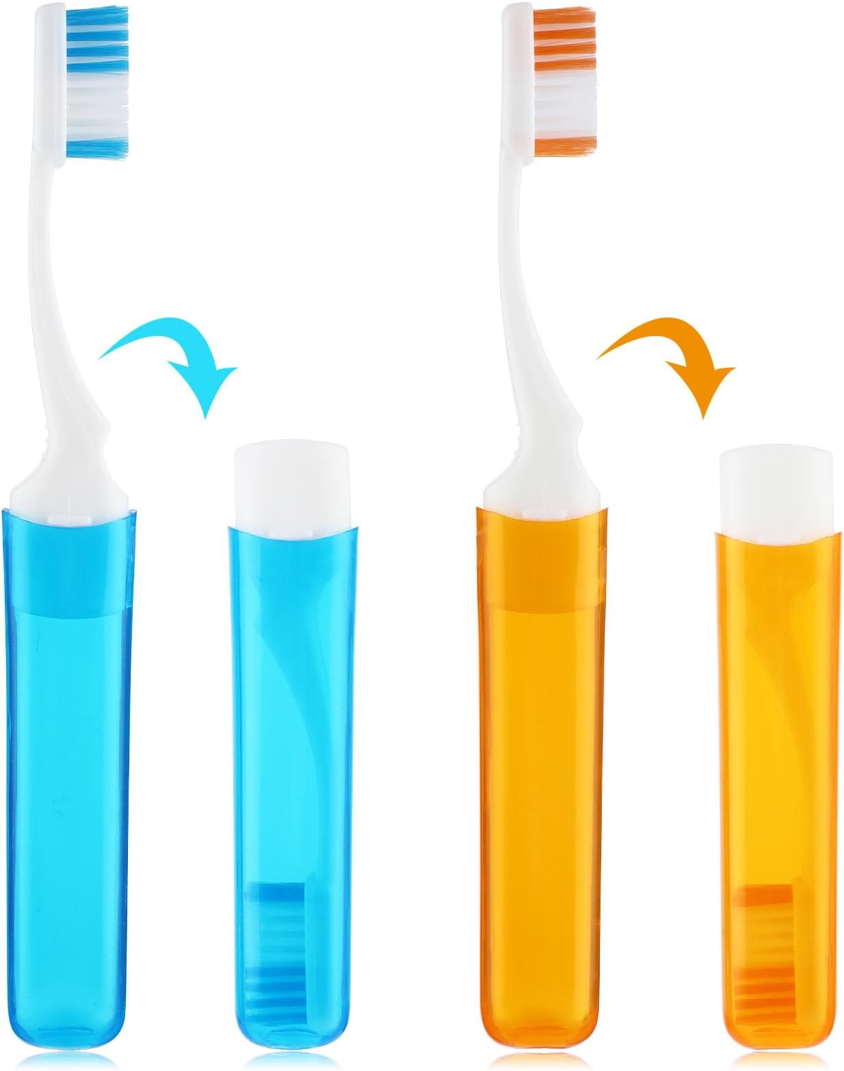 Amazon.com: Patelai Travel Toothbrush Bulk Folding Mini Toothbrush with ...