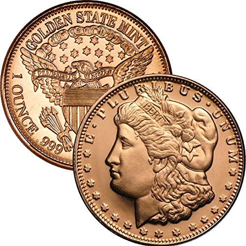 Amazon.com: 1 oz .999 Pure Copper Round/Challenge Coin (Morgan Dollar ...
