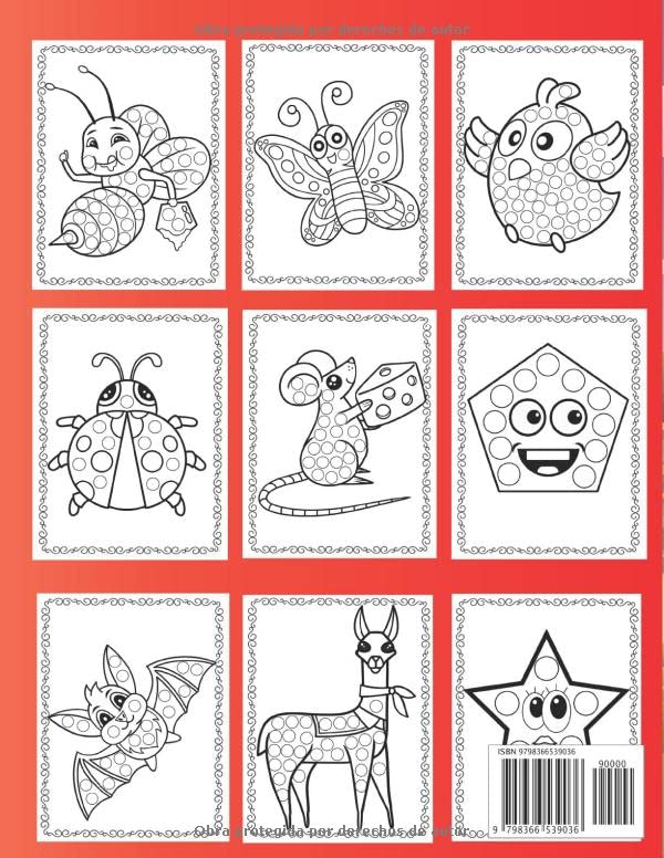 Libro De Actividades Con Marcador De Puntos 50 Páginas Para Colorear ...