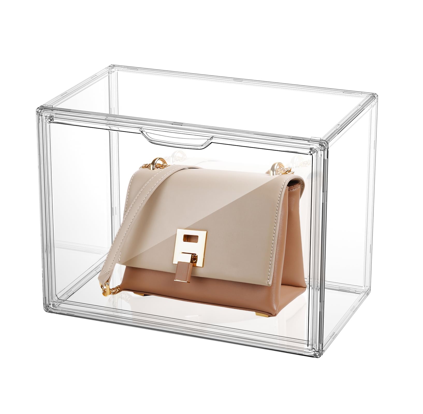 TERRIFI Acrylic Display Case Plastic Storage Boxes, Clear Handbag ...