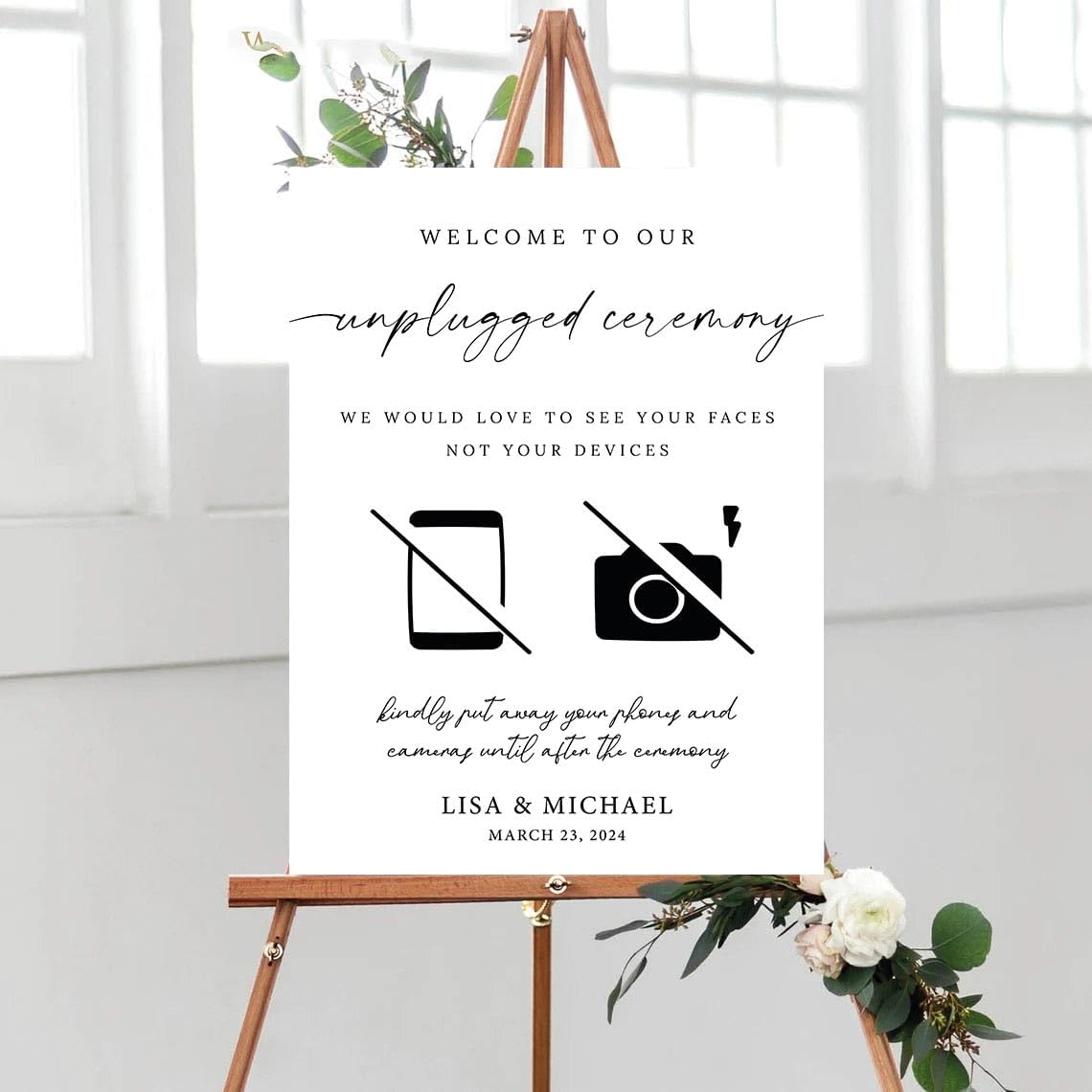Amazon.com : Personalized Welcome To Our Unplugged Ceremony, Unplugged ...