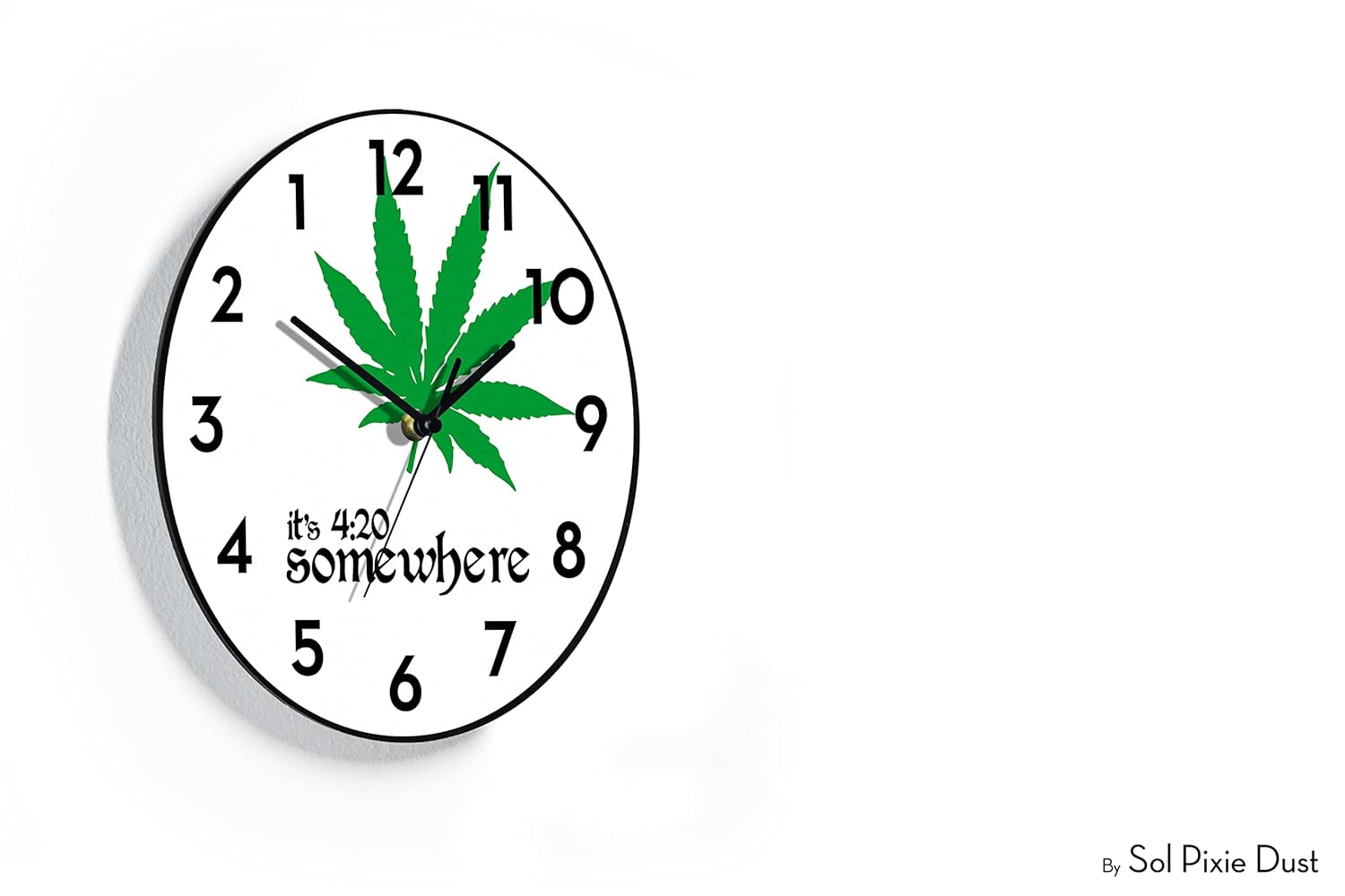 Reverse Wall Clock – Marijuana it’s 420 somewhere – Backwards running ...
