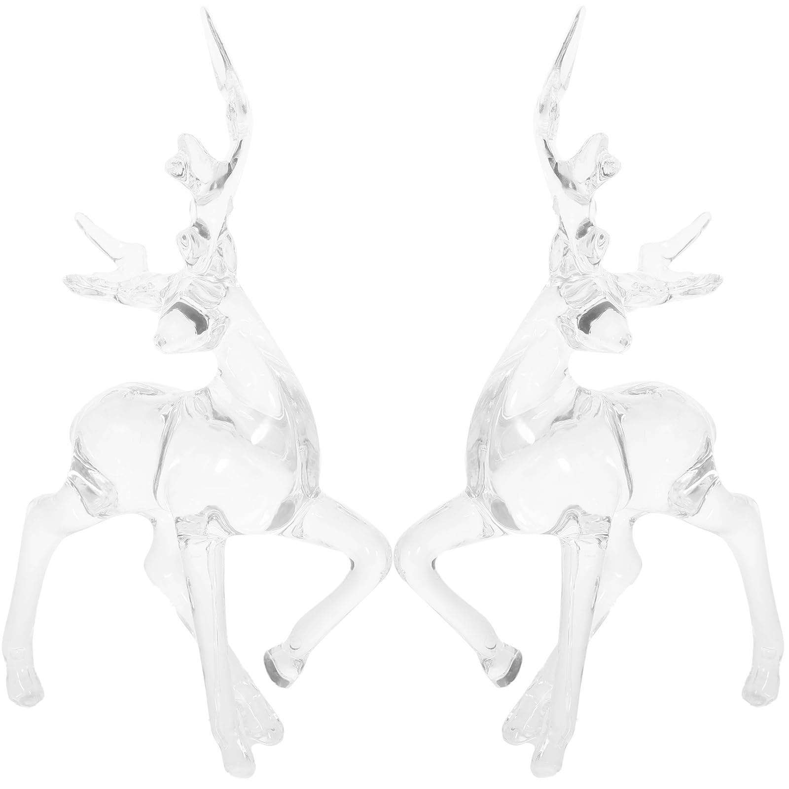Amazon.com: MAGICLULU 2pcs Acrylic Reindeer Deer Figurine Standing ...