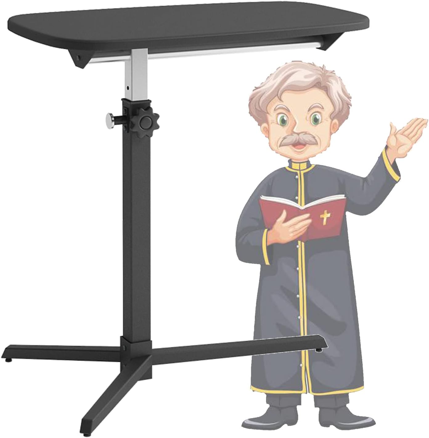 Lectern Podium Stand Folding Computer Desk Mobile Station Standing ...