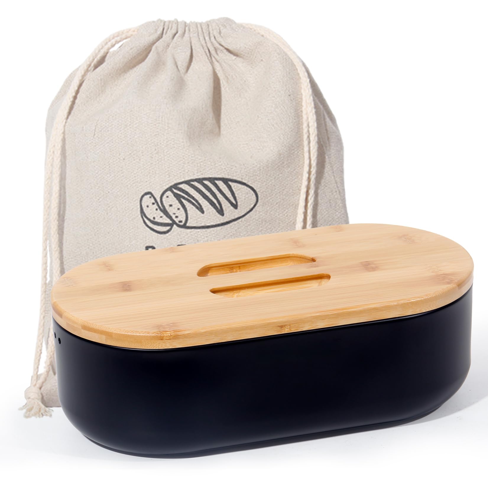 SYLANDO Brotkasten mit Schneidebrett, Brotaufbewahrung mit Deckel ...