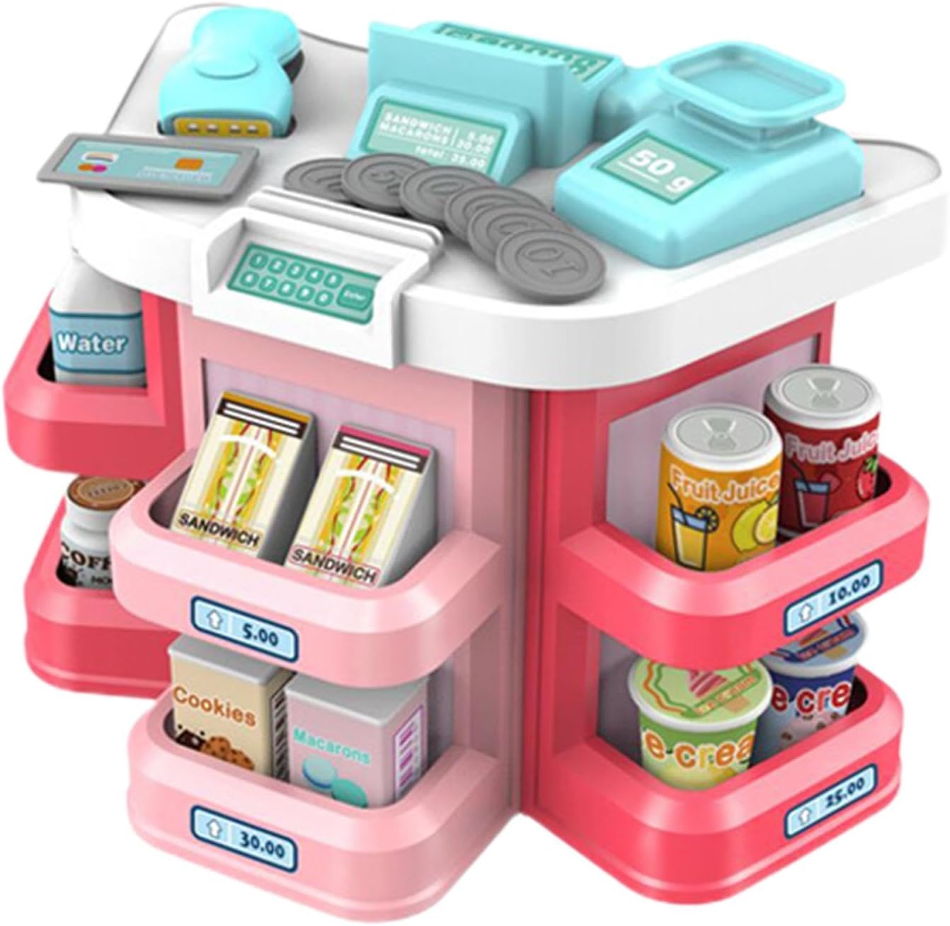 Amazon.com: Montessori-Inspired Supermarket Toy Set - Complete Grocery ...