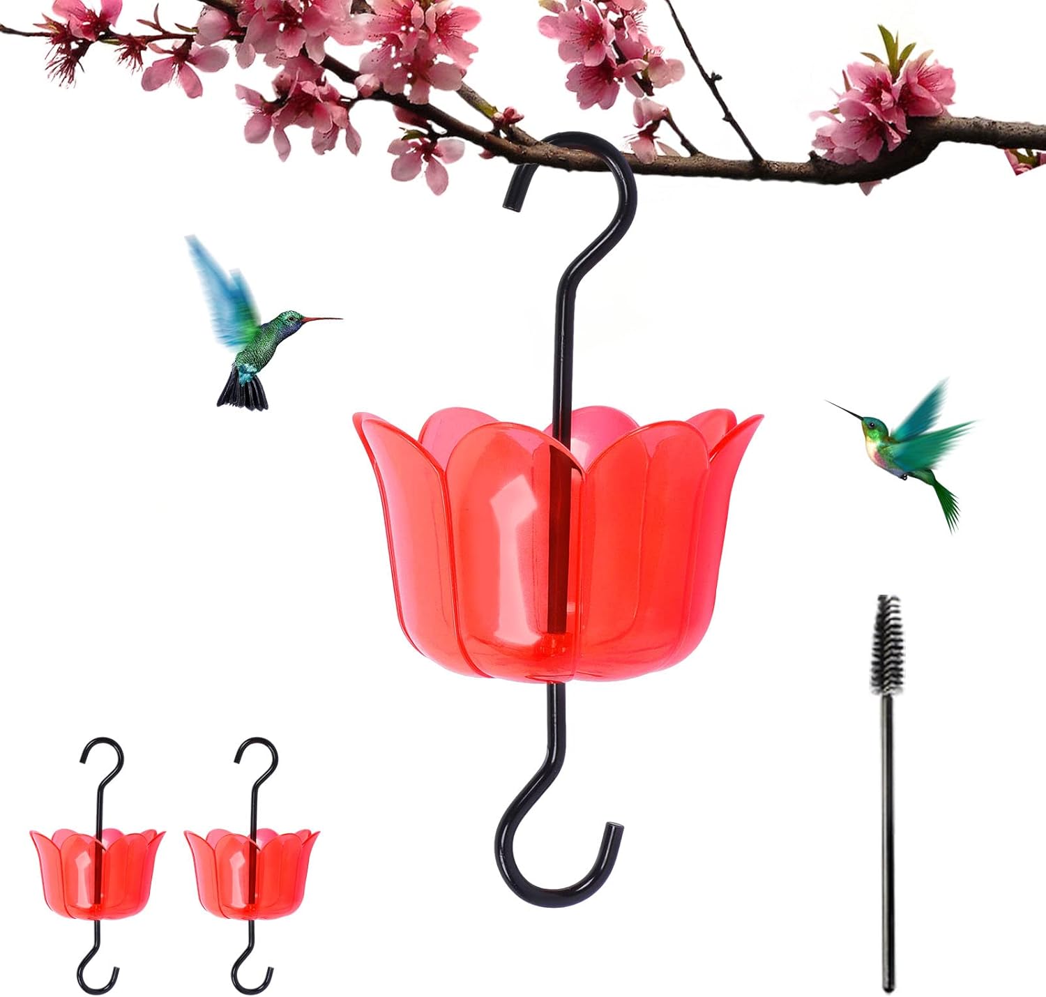 Amazon.com : Large Ant Moat for Hummingbird Feeders, Red Flower ...
