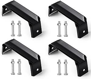 Tandefio 4 Pcs Black Steel Wheelbarrow Axle Bracket Heavy Duty ...
