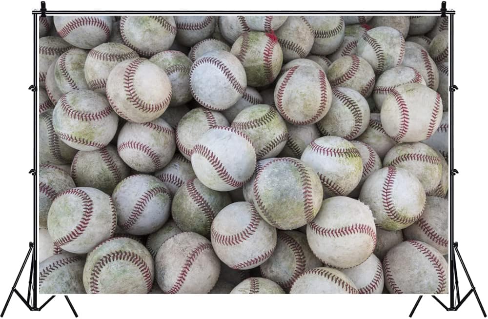 Amazon.com : Laeacco Baseballs Photography Background 7x5ft Old Vintage ...