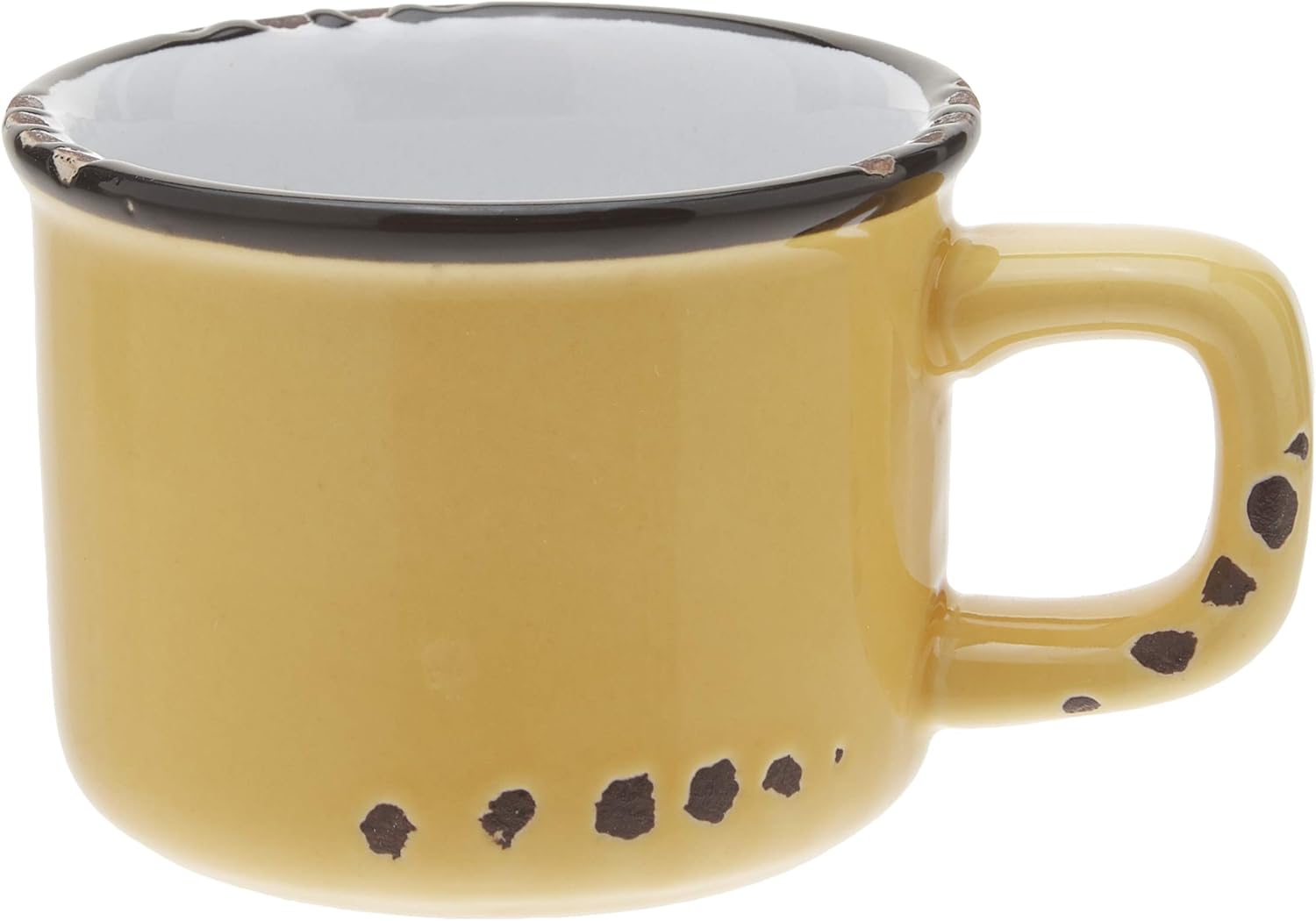 Abbott Collection Enamel Look Stoneware Espresso Cup, Yellow : Amazon ...