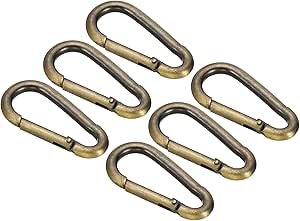 PATIKIL 4mm Spring Snap Hook Clips, 6 Pack Steel Chain Quick Links ...