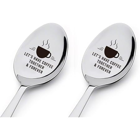 Amazon.com: ZBBFSCSB To A Lifetime of Ice Cream Together 2 Pcs Spoon ...