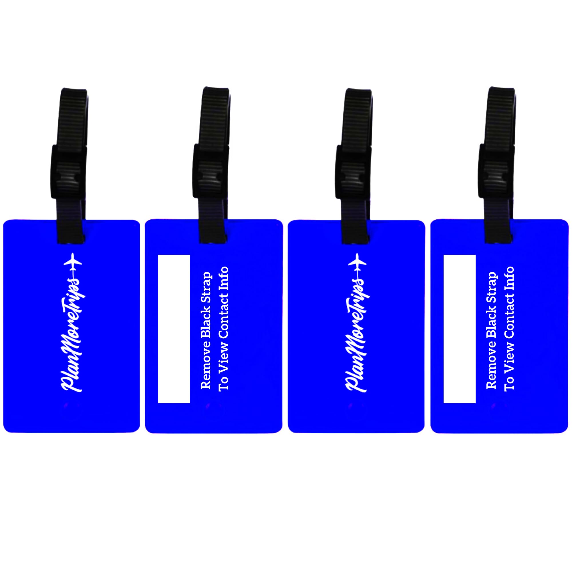 Amazon.com: 4 Pack Blue Luggage Tags TSA Approved for Travel - Hard ...